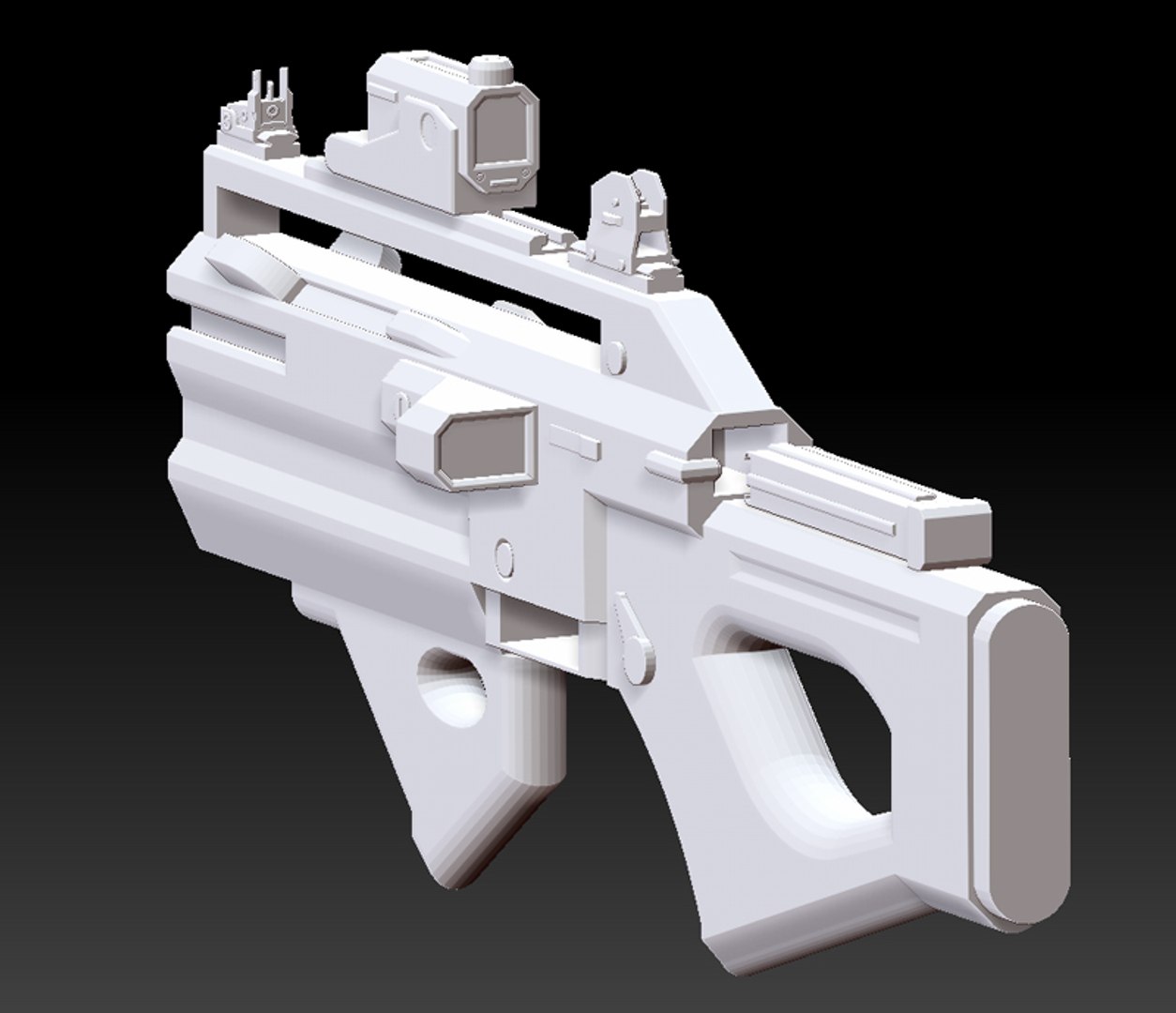 blender sub machine gun rifle