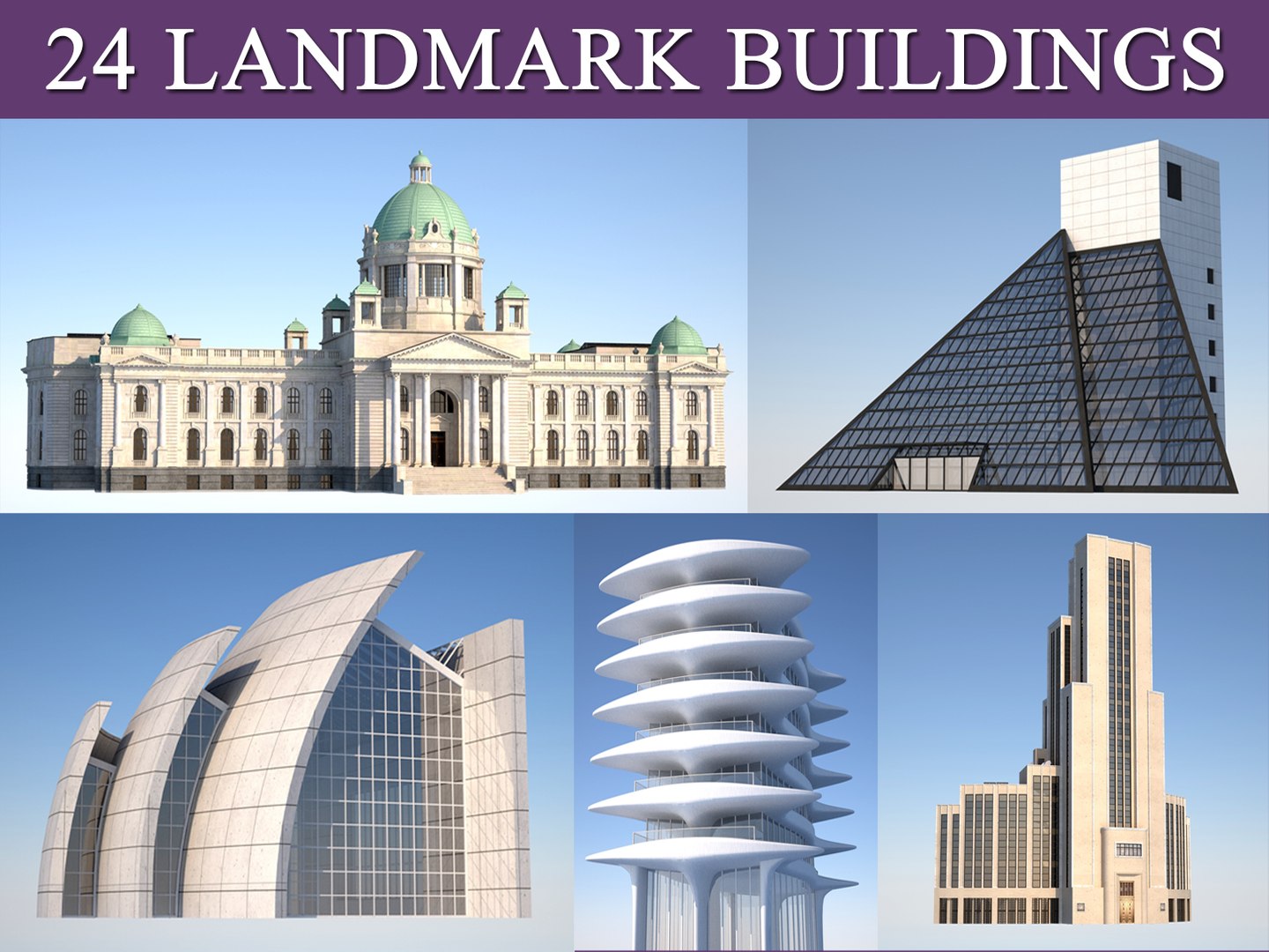 landmark municipal buildings 3d 3ds