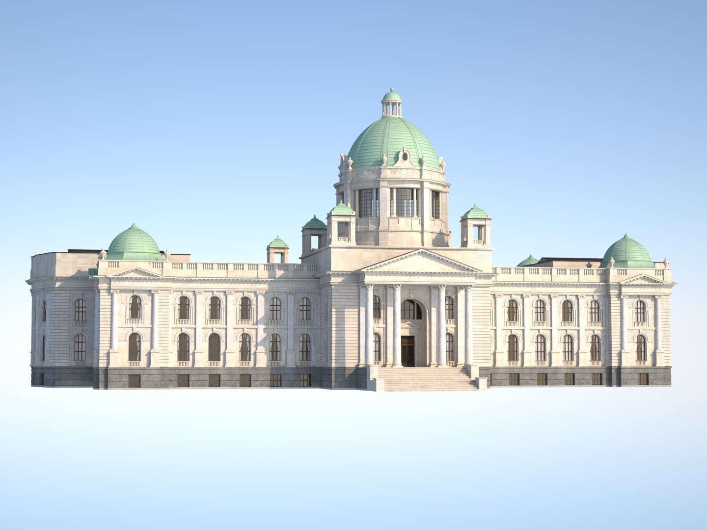 landmark municipal buildings 3d 3ds