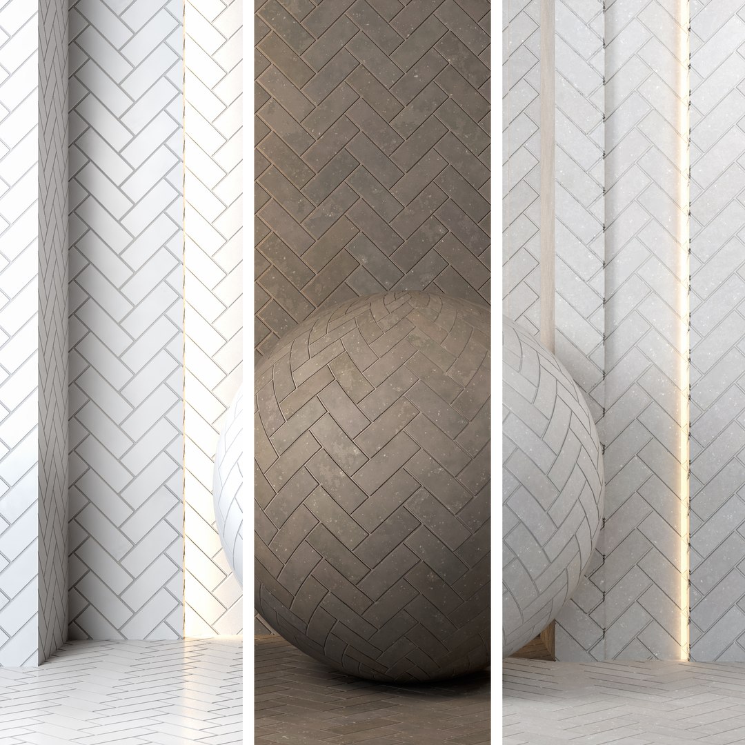 Equipe Fango 4K PBR Seamless Textures - Herringbone Set Of 8 - Vol 2 3D ...