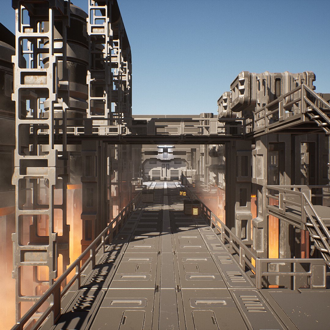 3D Model Sci-fi Factory - TurboSquid 1647612