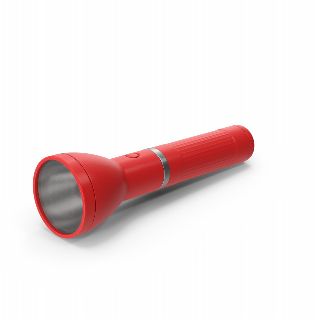 3D Red Flashlight - TurboSquid 2089181