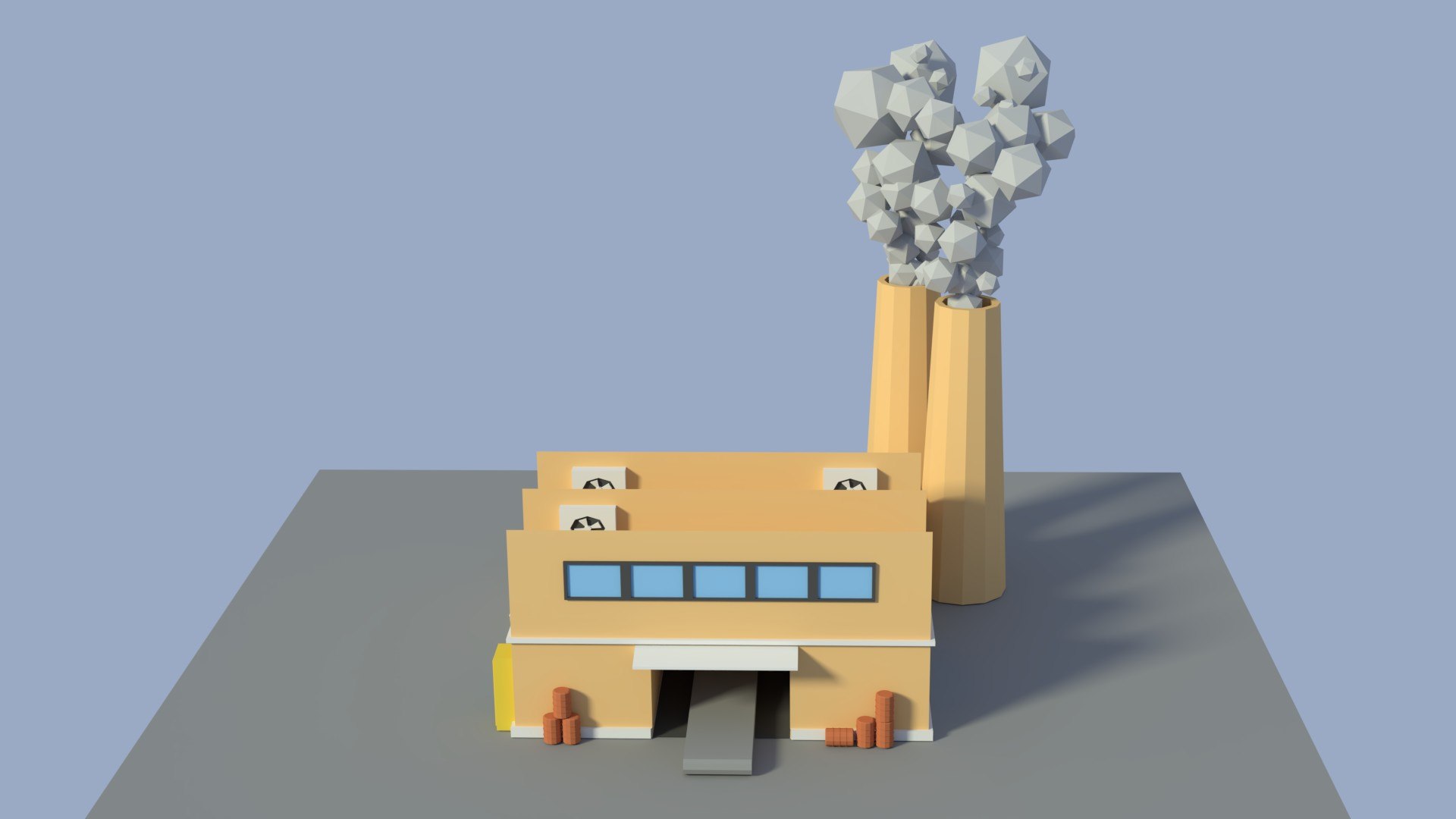 3D Model Cartoon Factory - TurboSquid 1155915