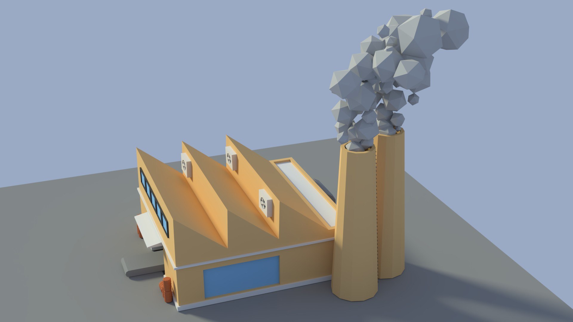 3D Model Cartoon Factory - TurboSquid 1155915