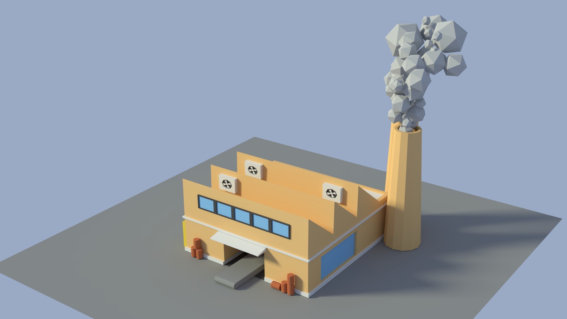 3D Model Cartoon Factory - TurboSquid 1155915