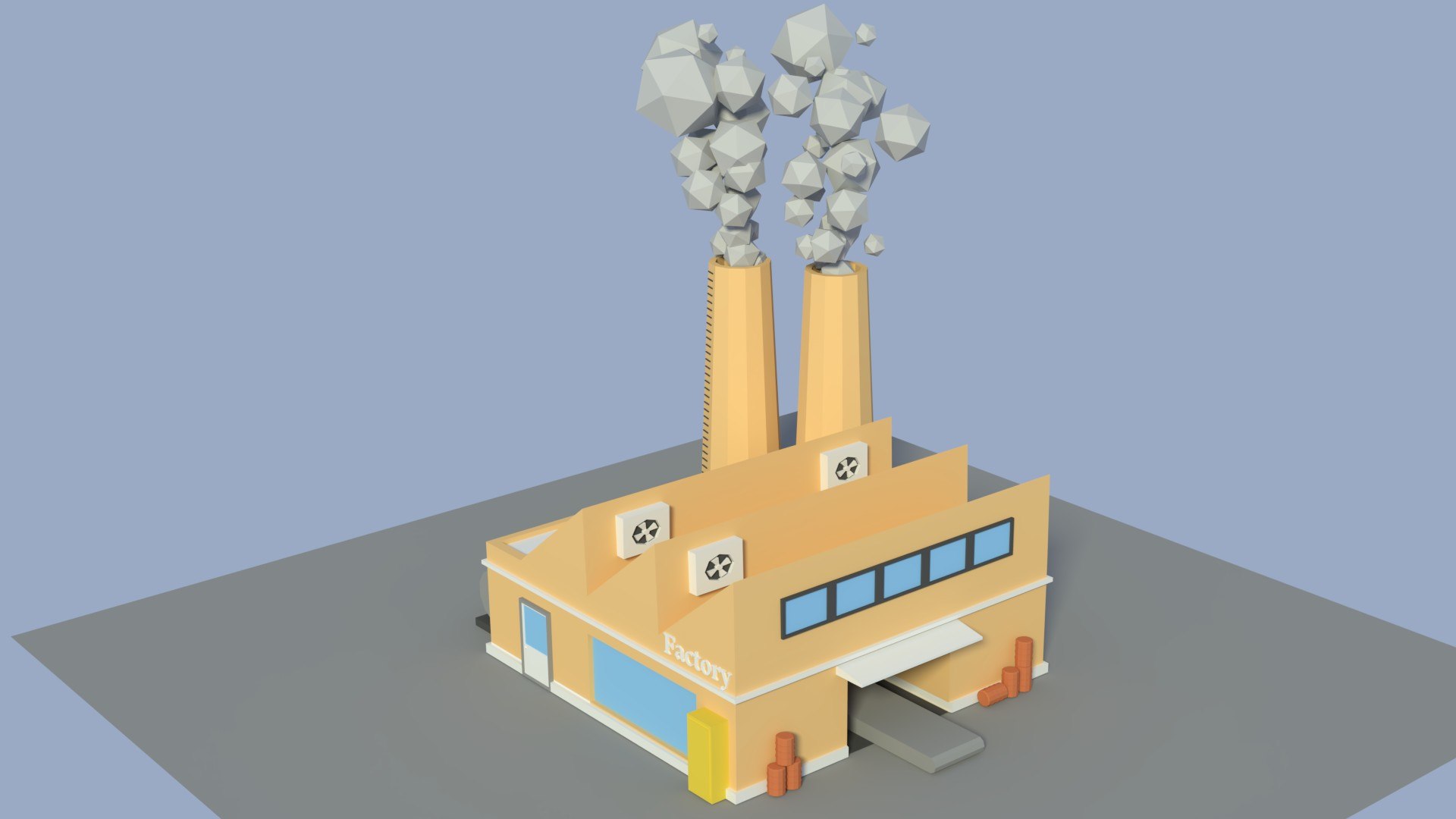 3D Model Cartoon Factory - TurboSquid 1155915