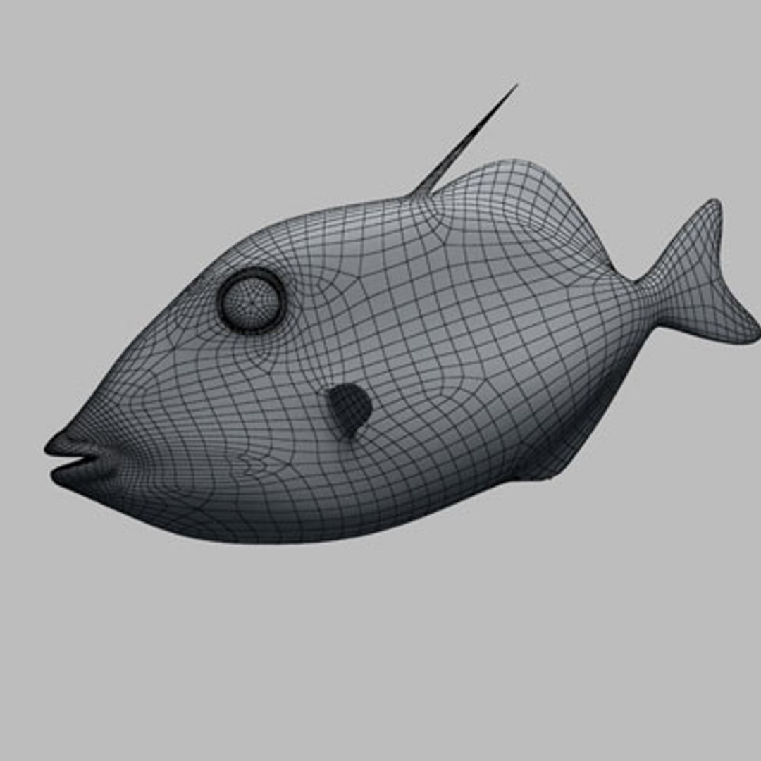 3ds Triggerfish Fish