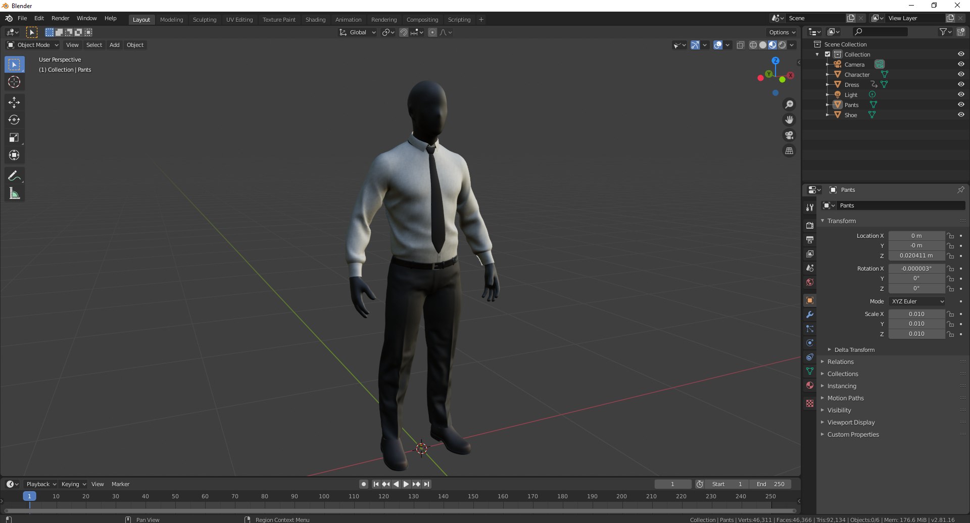 Suit fashion 3D model - TurboSquid 1498672