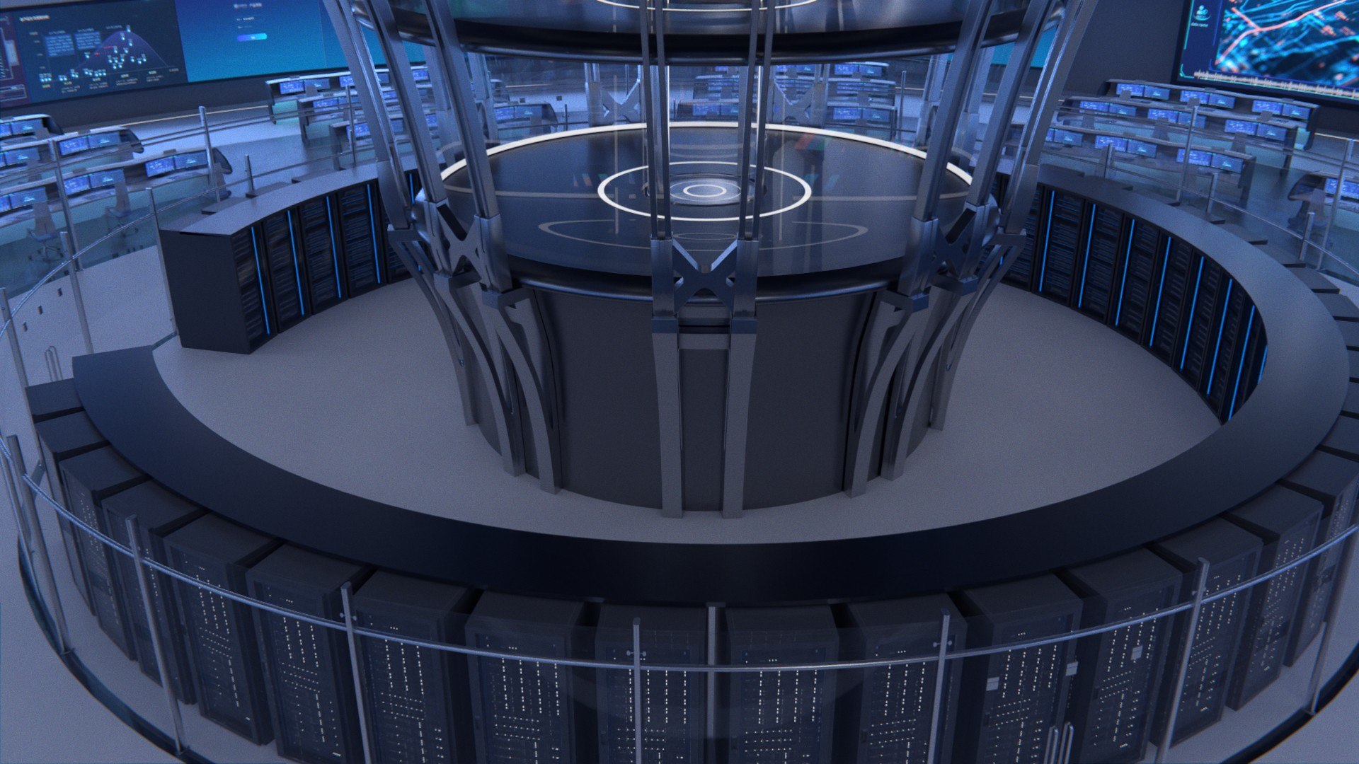 Control Room Monitoring Room Command Center 3D Model - TurboSquid 2225716