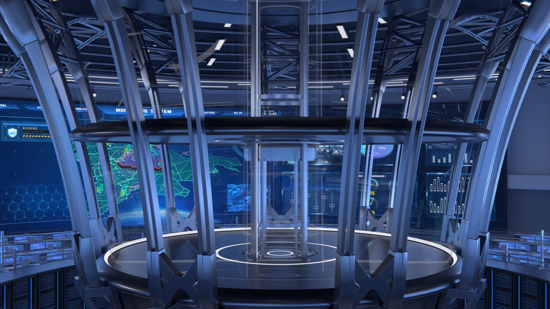 Control Room Monitoring Room Command Center 3D Model - TurboSquid 2225716