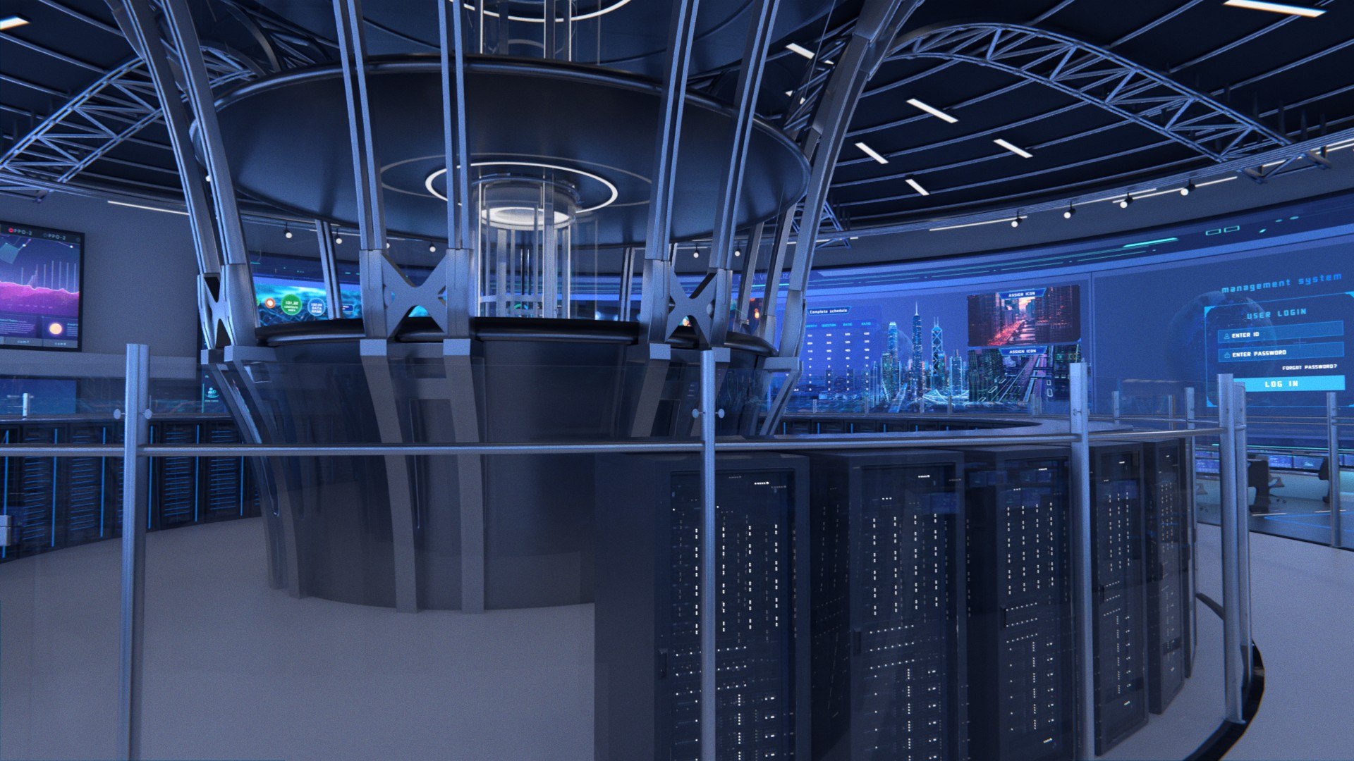 Control Room Monitoring Room Command Center 3D Model - TurboSquid 2225716