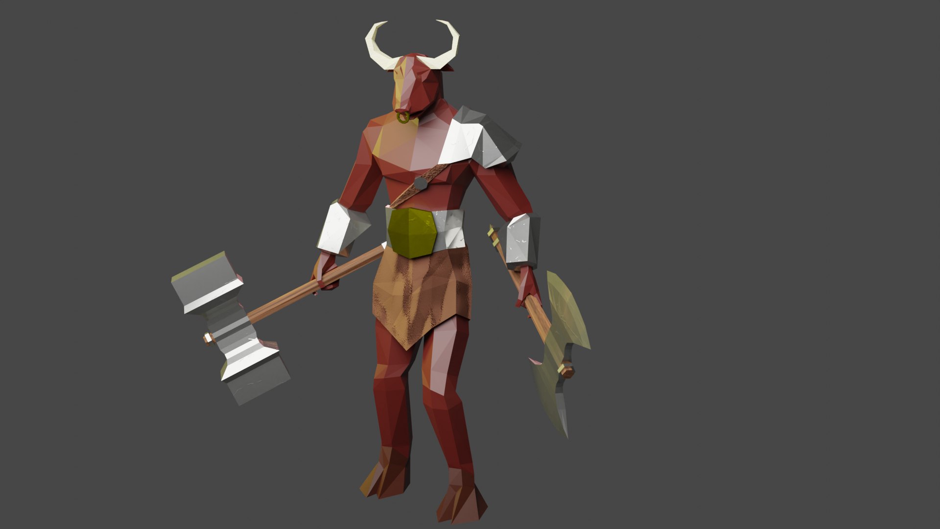 Minotaur Beast Greek Mythology Gameready Rigged 3D Model - TurboSquid ...