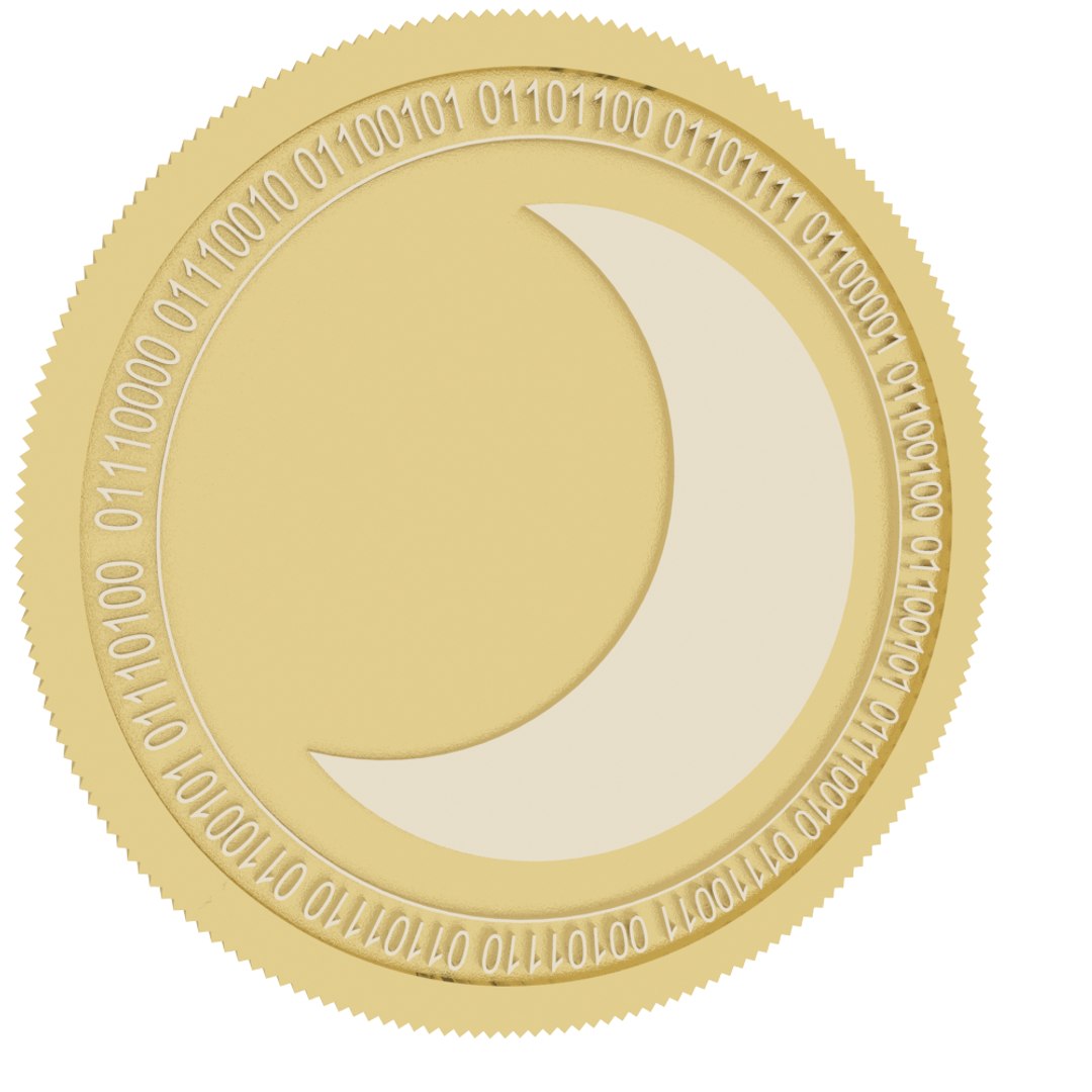 Mooncoin Gold Coin 3D Model - TurboSquid 1621420
