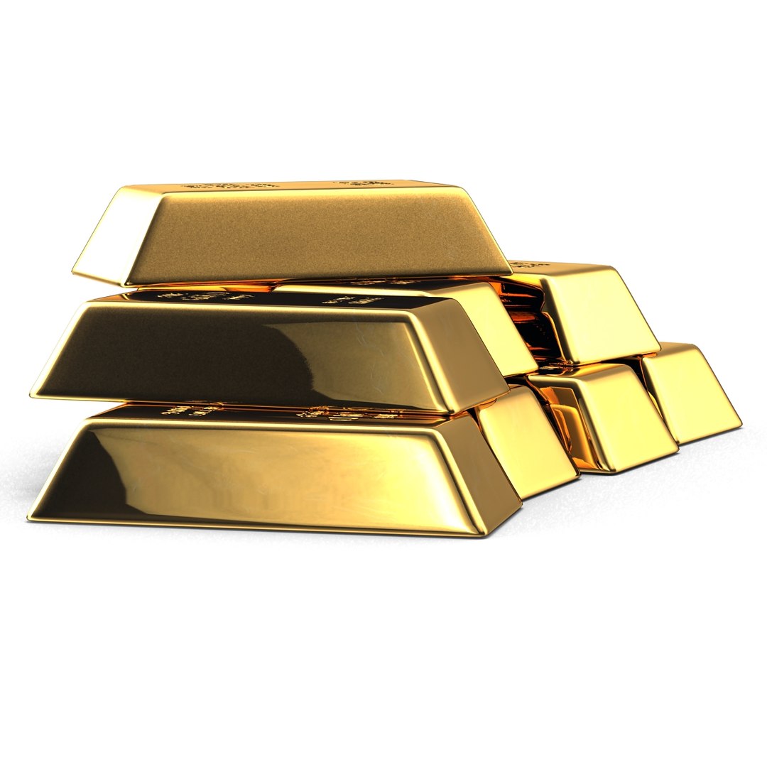 Gold Bar Set 2 3d Max