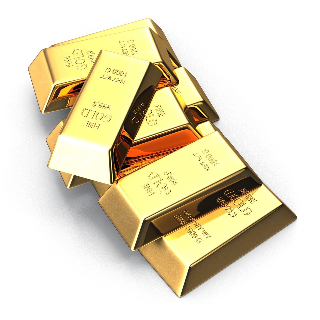 Gold Bar Set 2 3d Max