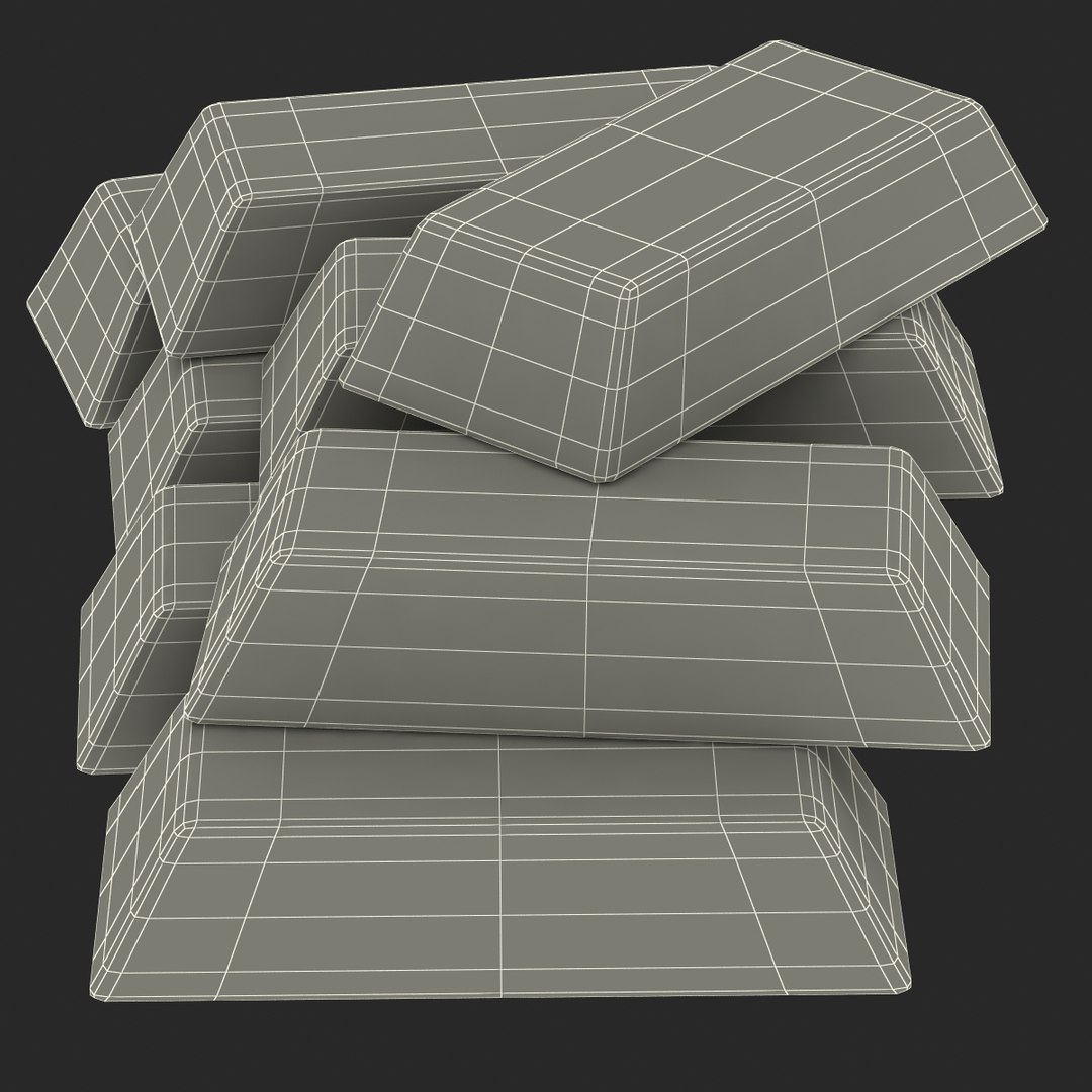 Gold Bar Set 2 3d Max