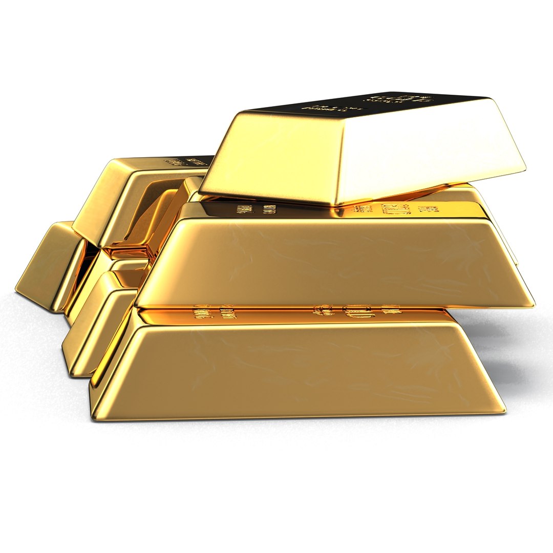 Gold Bar Set 2 3d Max