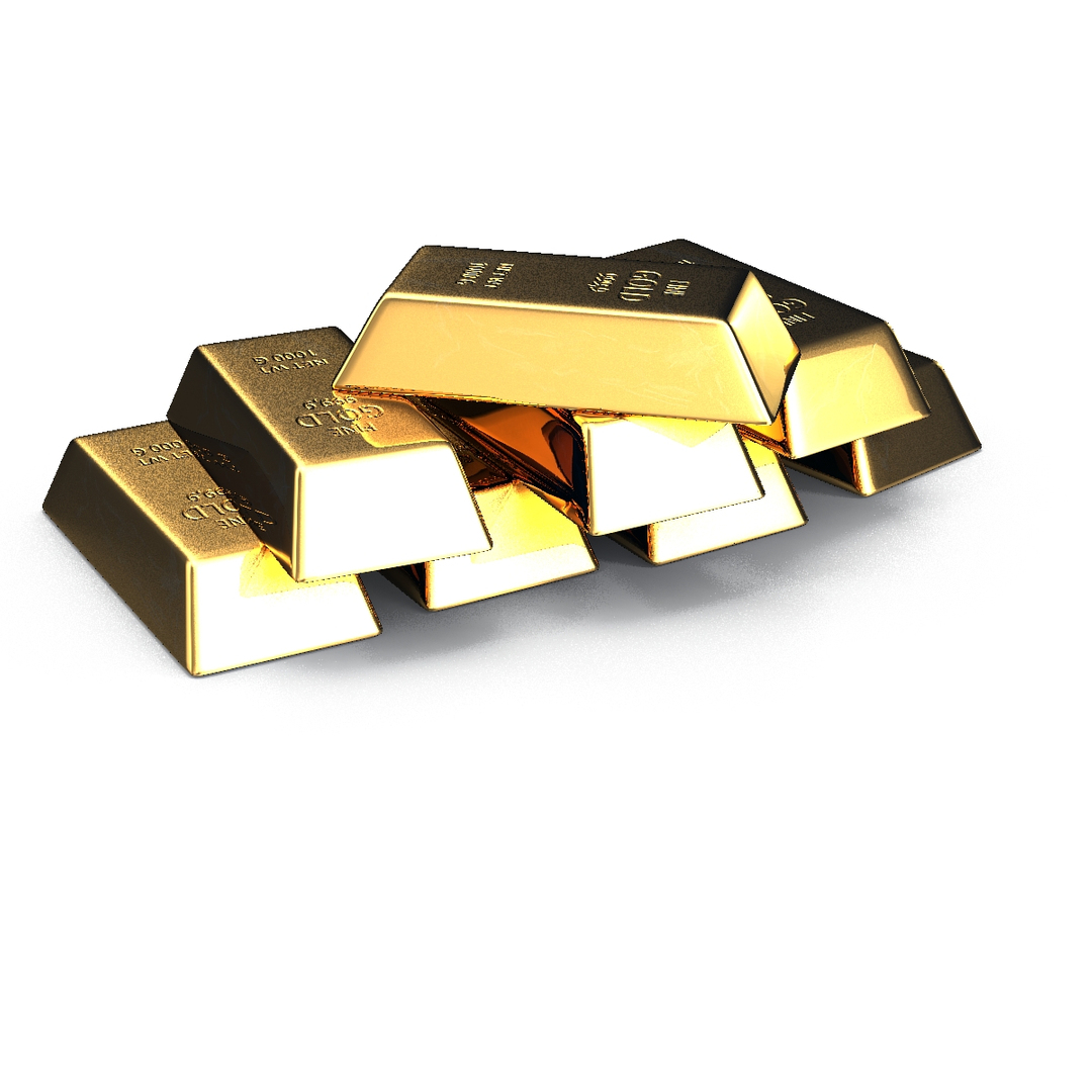 Gold Bar Set 2 3d Max