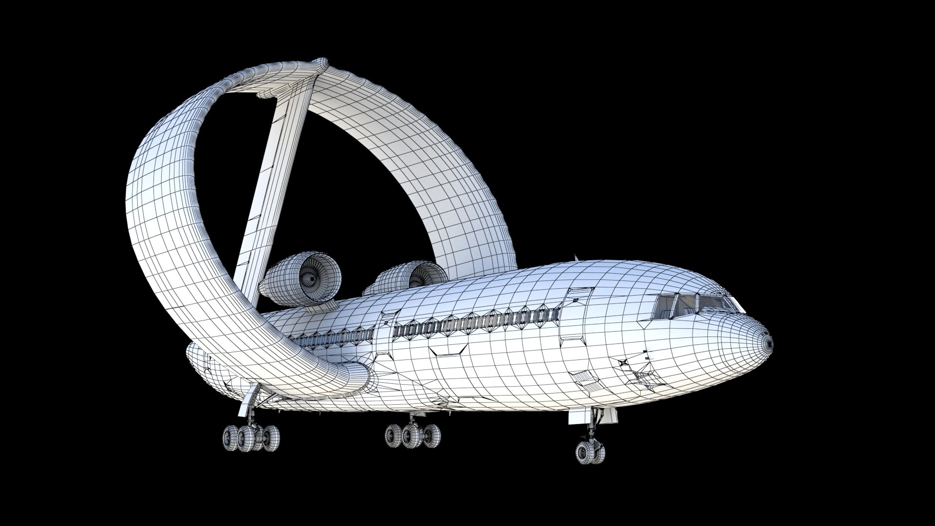 3D Model Lockheed Ring Wing Airliner - TurboSquid 2191132
