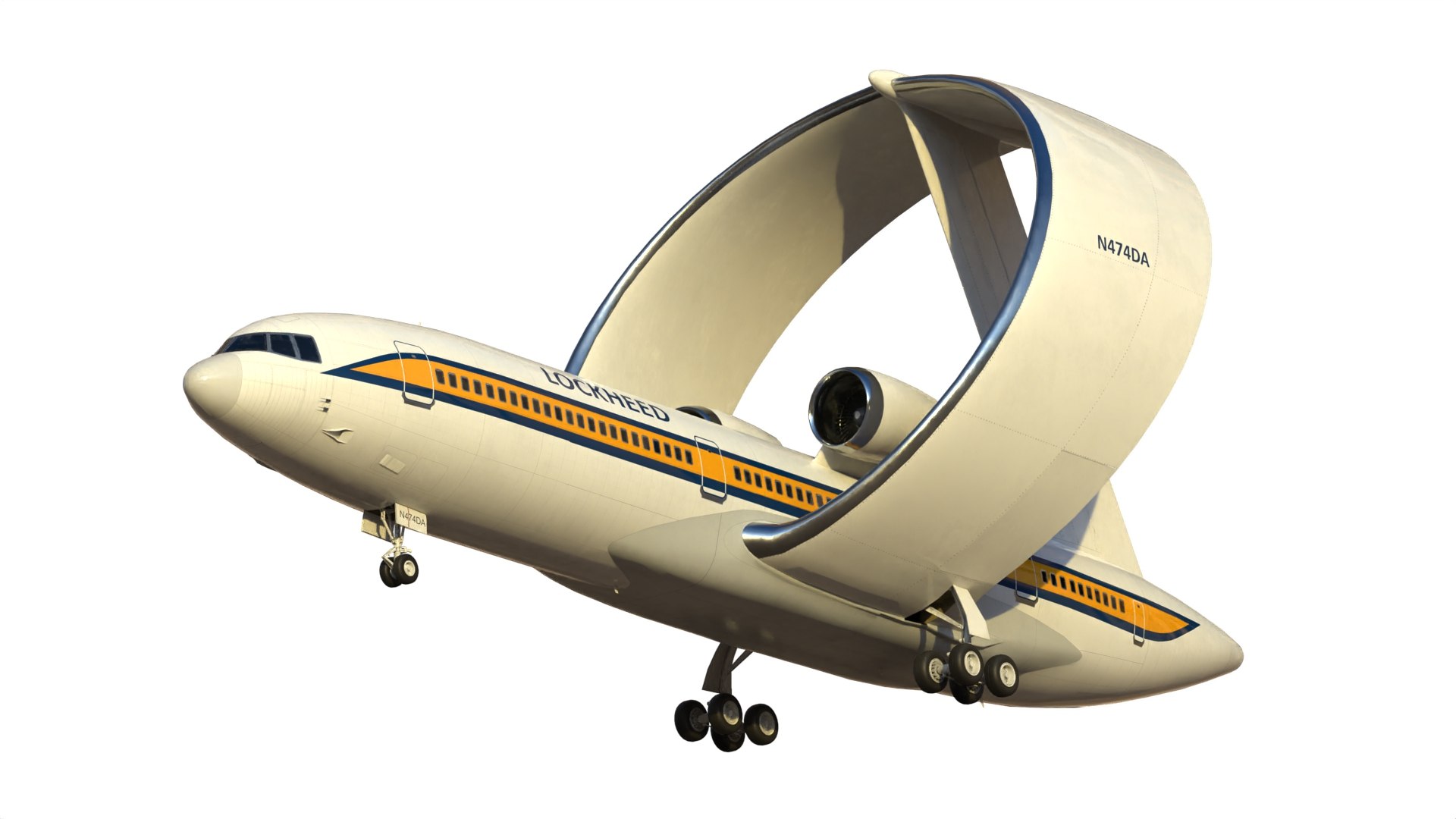 3D Model Lockheed Ring Wing Airliner - TurboSquid 2191132