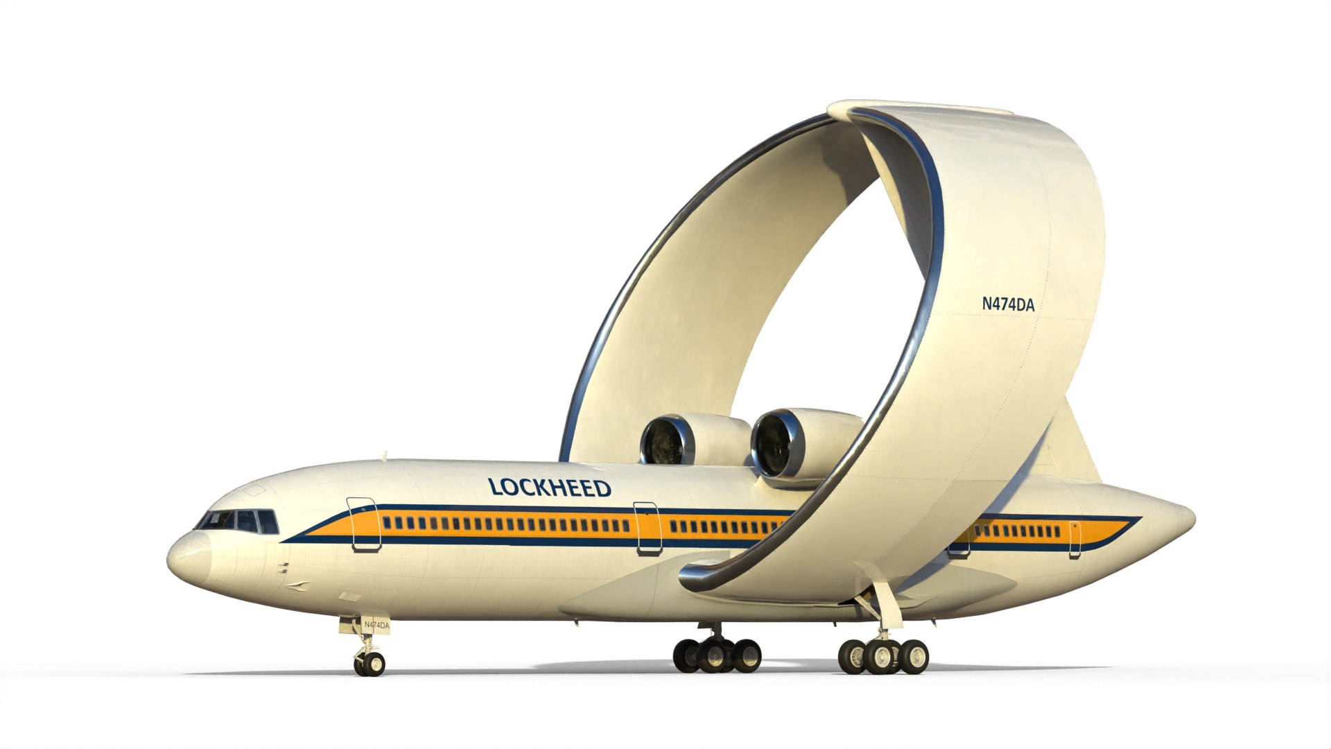 3D Model Lockheed Ring Wing Airliner - TurboSquid 2191132