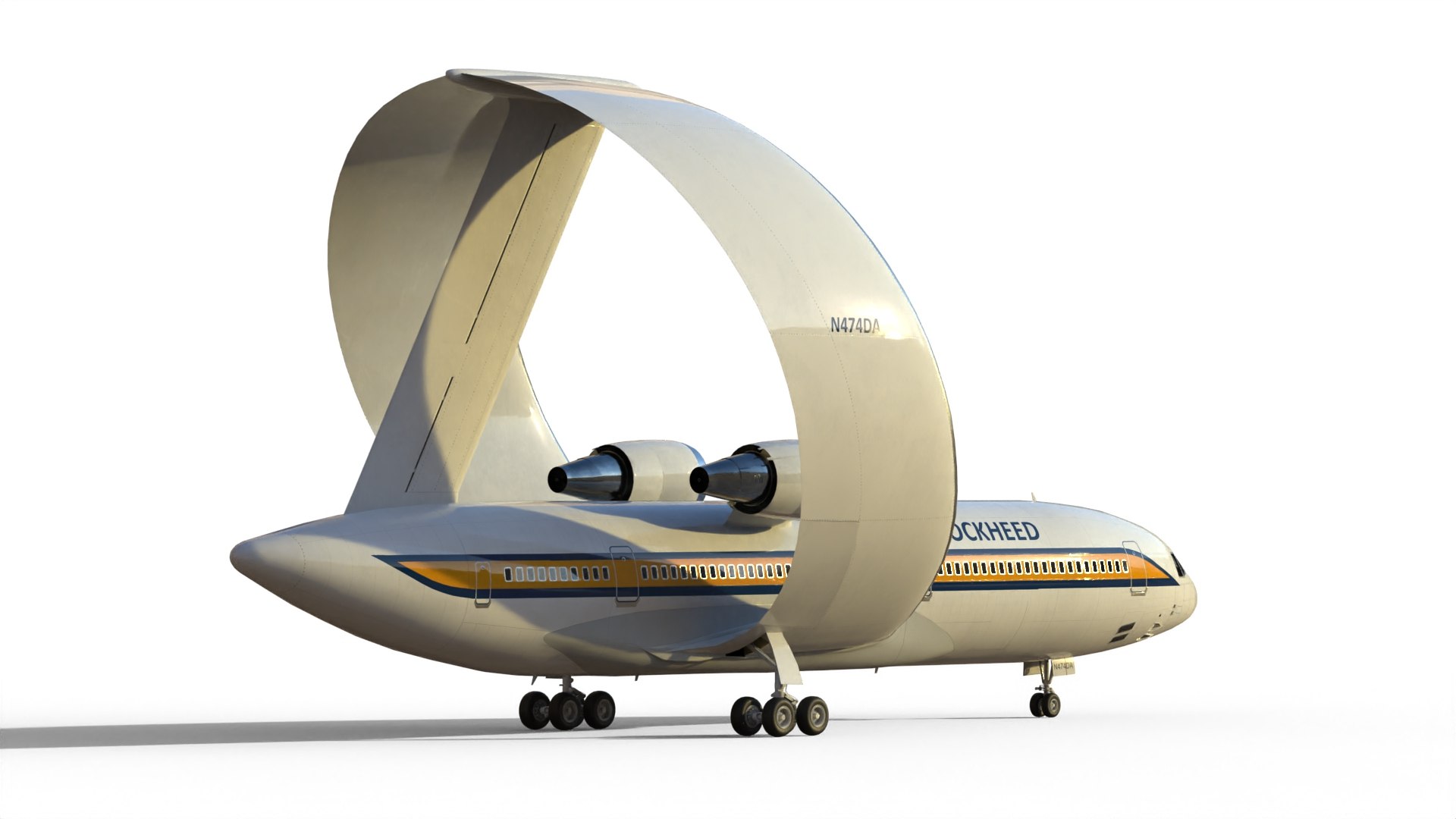 3D Model Lockheed Ring Wing Airliner - TurboSquid 2191132