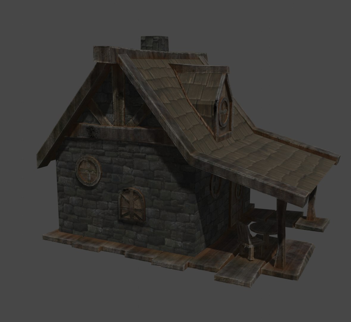 Old house model - TurboSquid 1556603