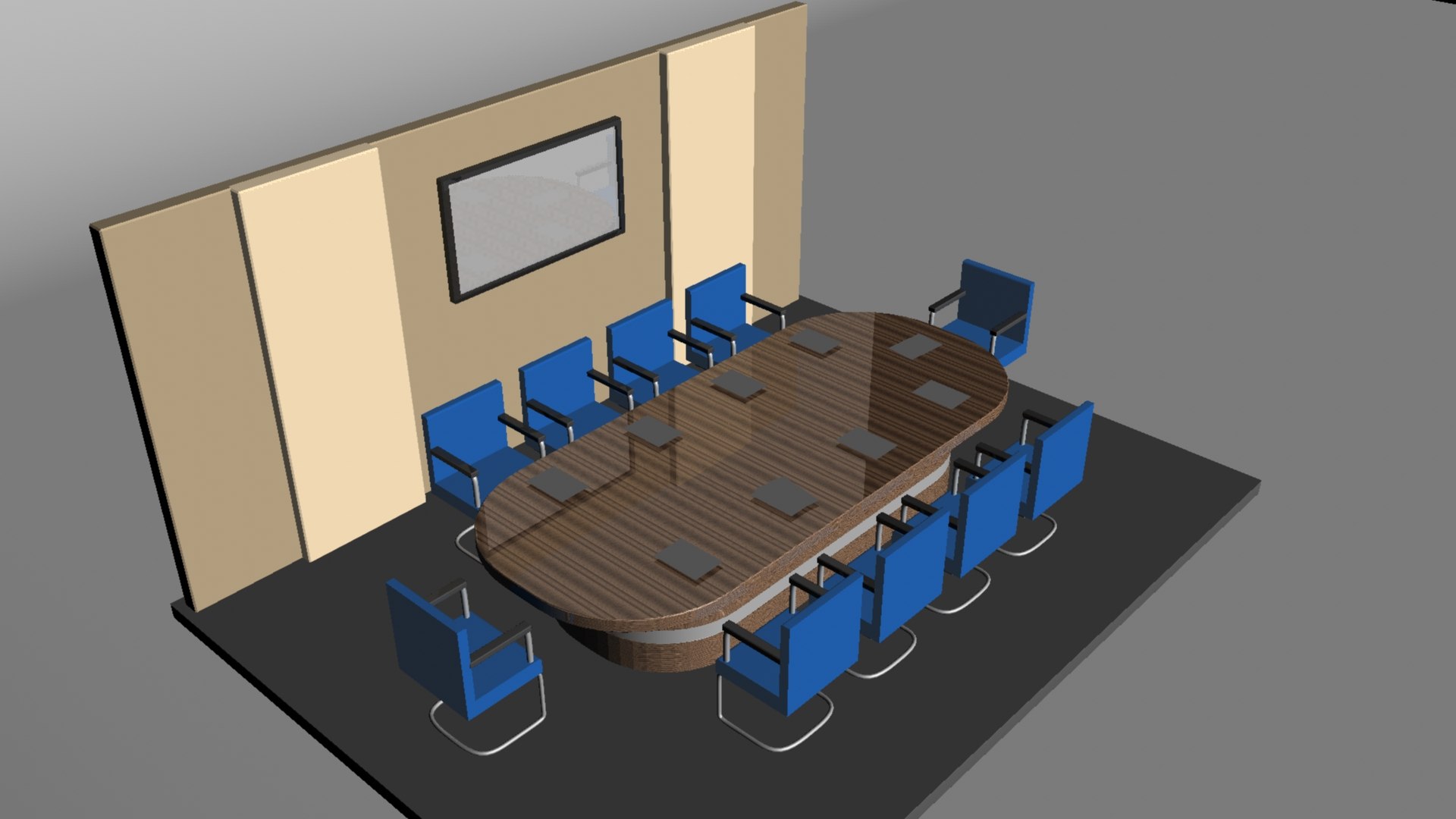 3D Meeting Table Model - TurboSquid 1747460
