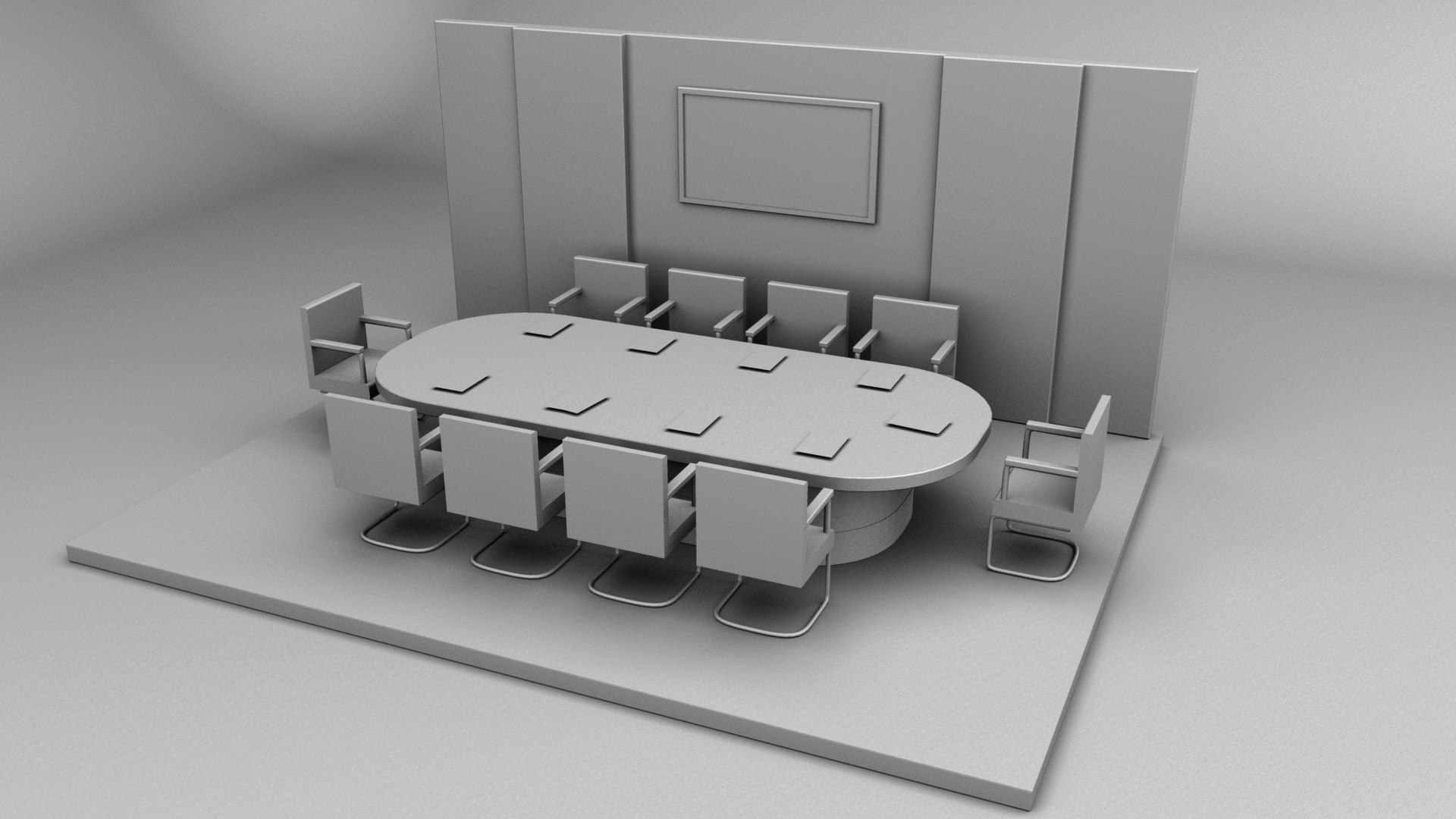 3D Meeting Table model - TurboSquid 1747460