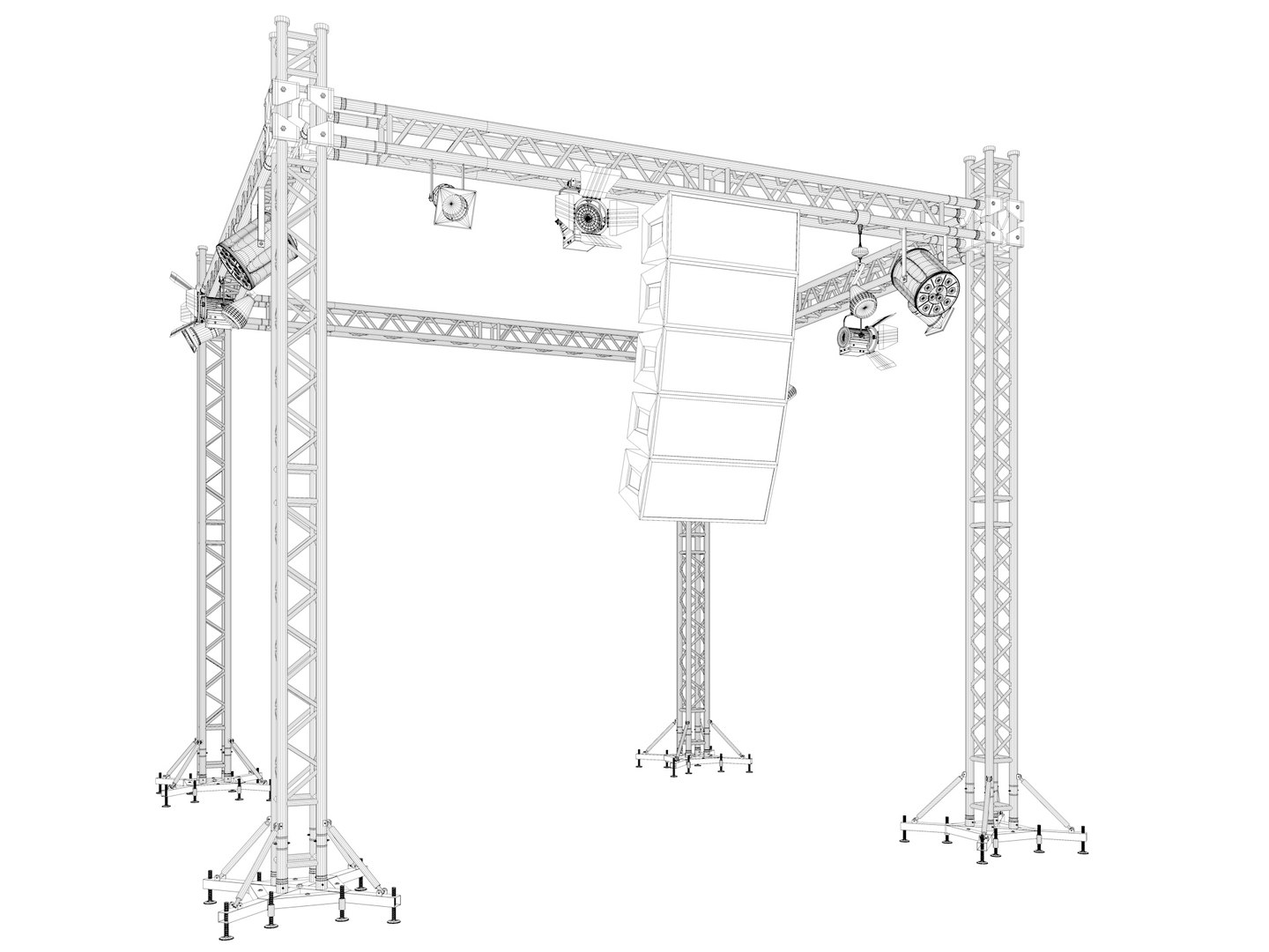 Light Truss 2 3D Model - TurboSquid 2085063