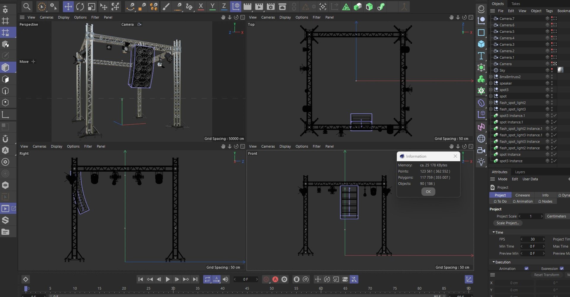 Light Truss 2 3D Model - TurboSquid 2085063