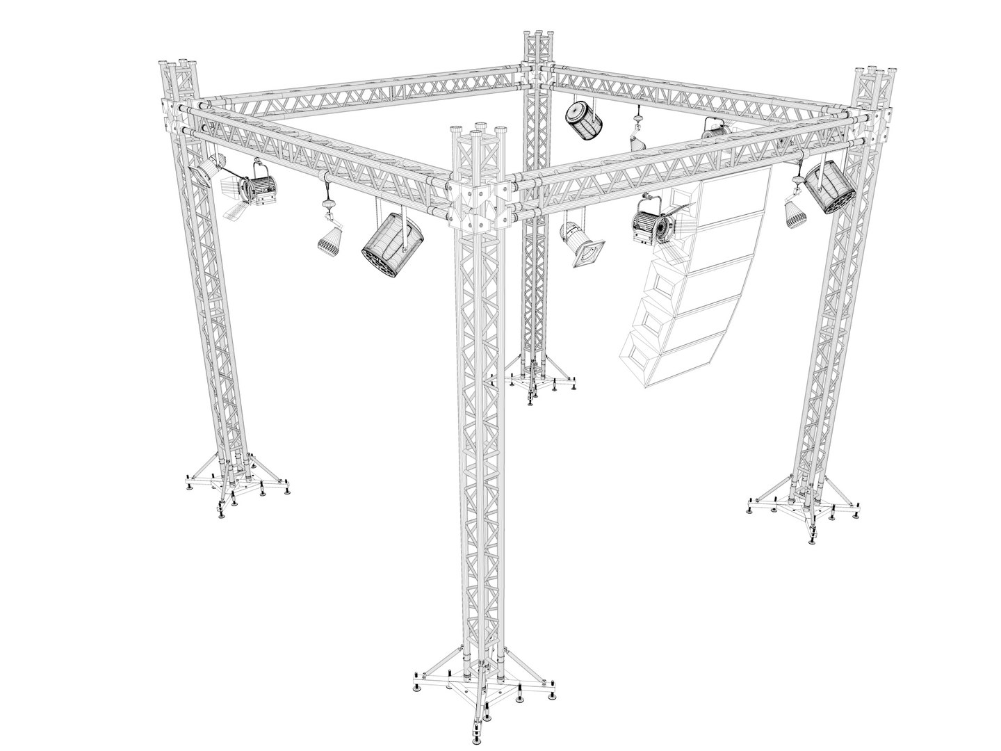 Light Truss 2 3D Model - TurboSquid 2085063