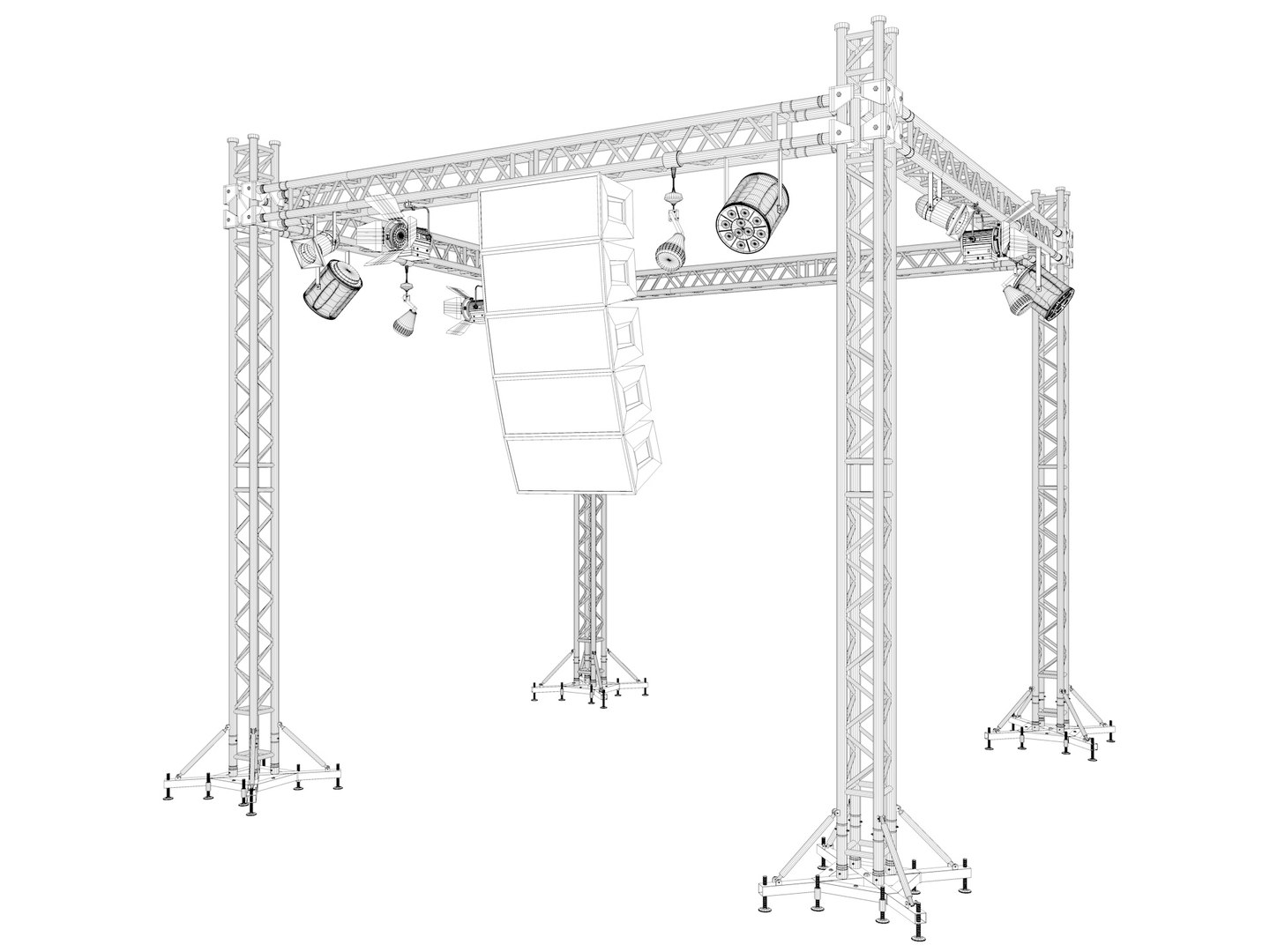 Light Truss 2 3D Model - TurboSquid 2085063