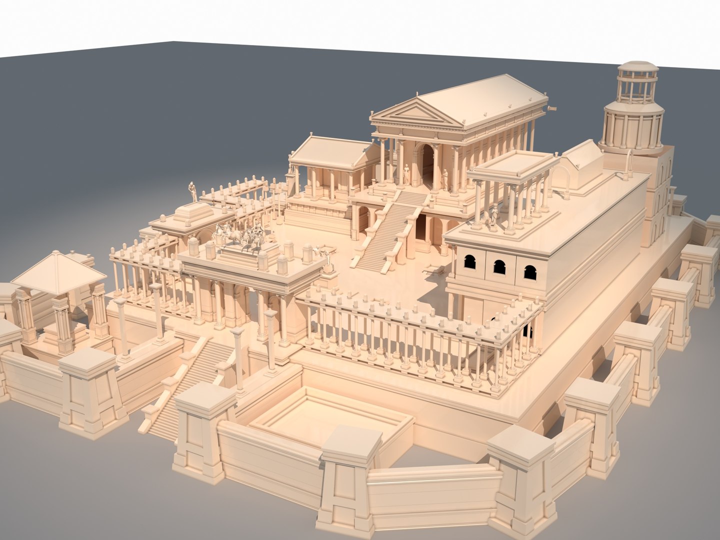3D Roman Temple - TurboSquid 1915113