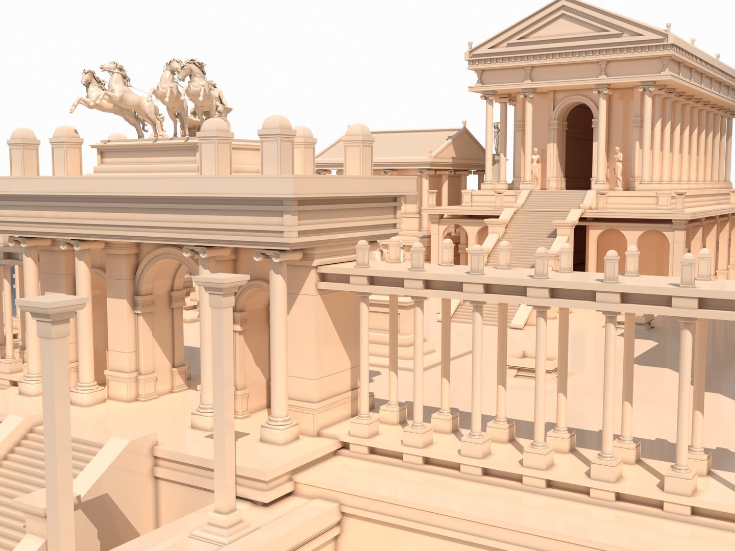 3D Roman Temple - TurboSquid 1915113