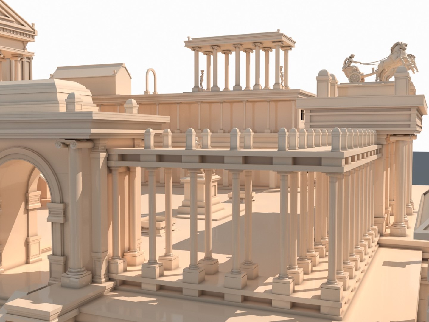 3D Roman Temple - TurboSquid 1915113