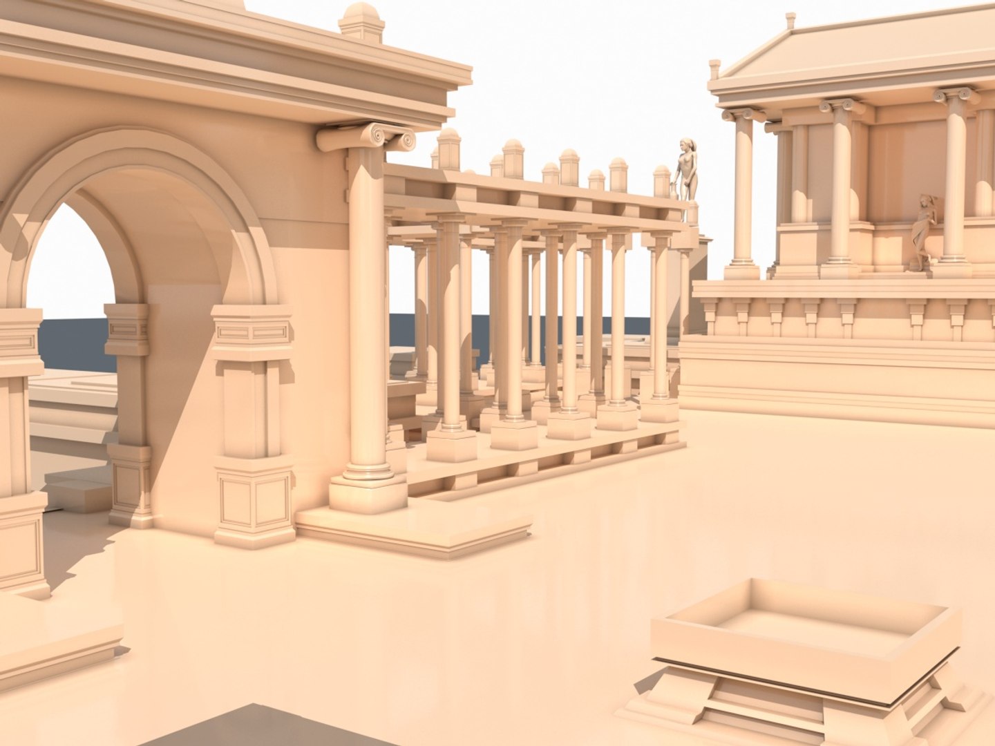 3D Roman Temple - TurboSquid 1915113