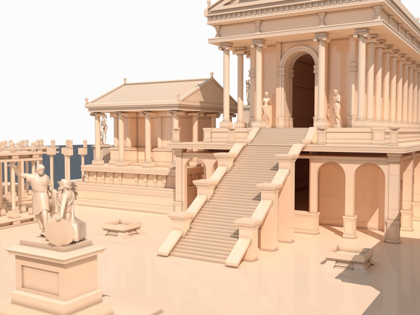 3D Roman Temple - TurboSquid 1915113