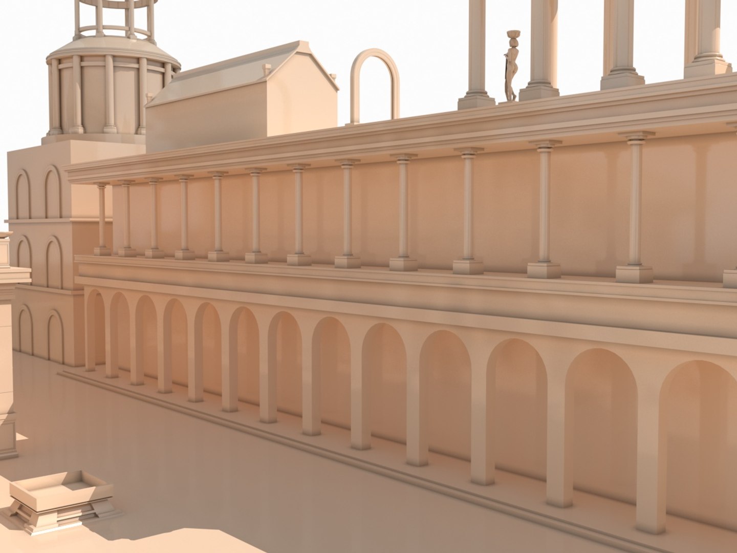 3D Roman Temple - TurboSquid 1915113