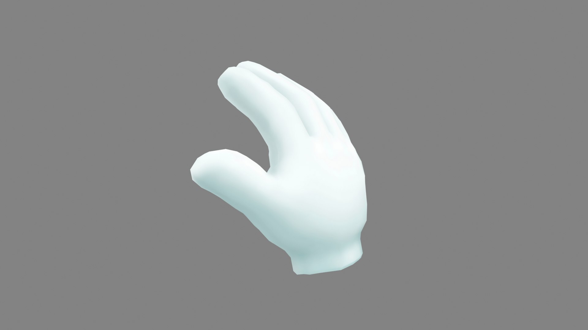 Cartoon White Hand - Palm - Hand Gestures 3D Model - TurboSquid 2114095