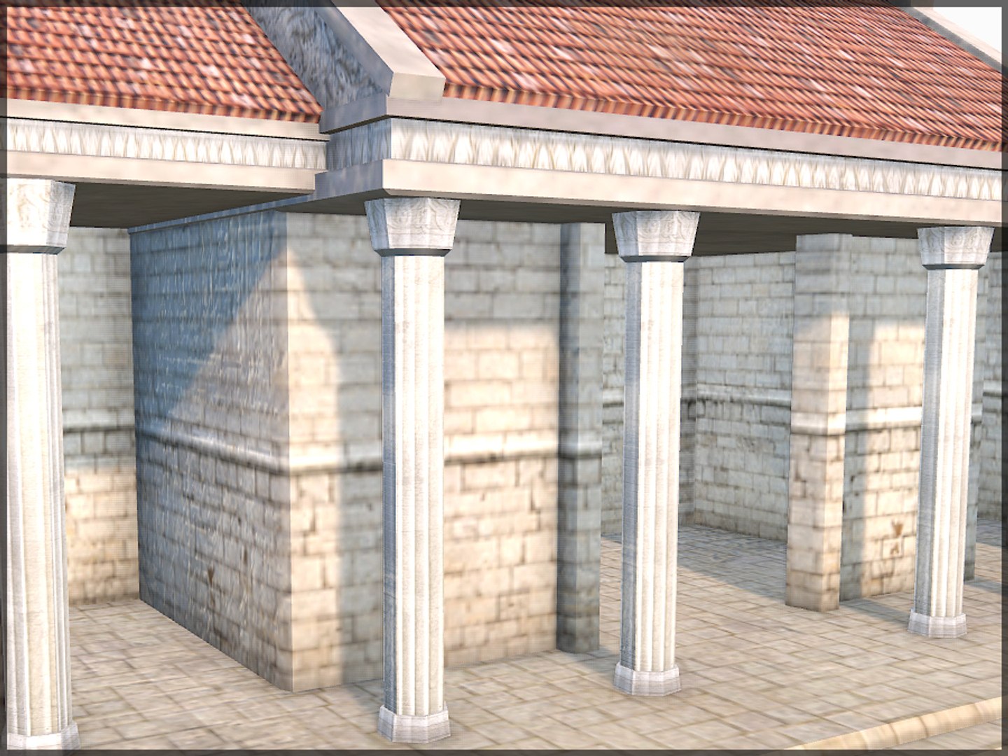 3d Classic Greek Roman Palace