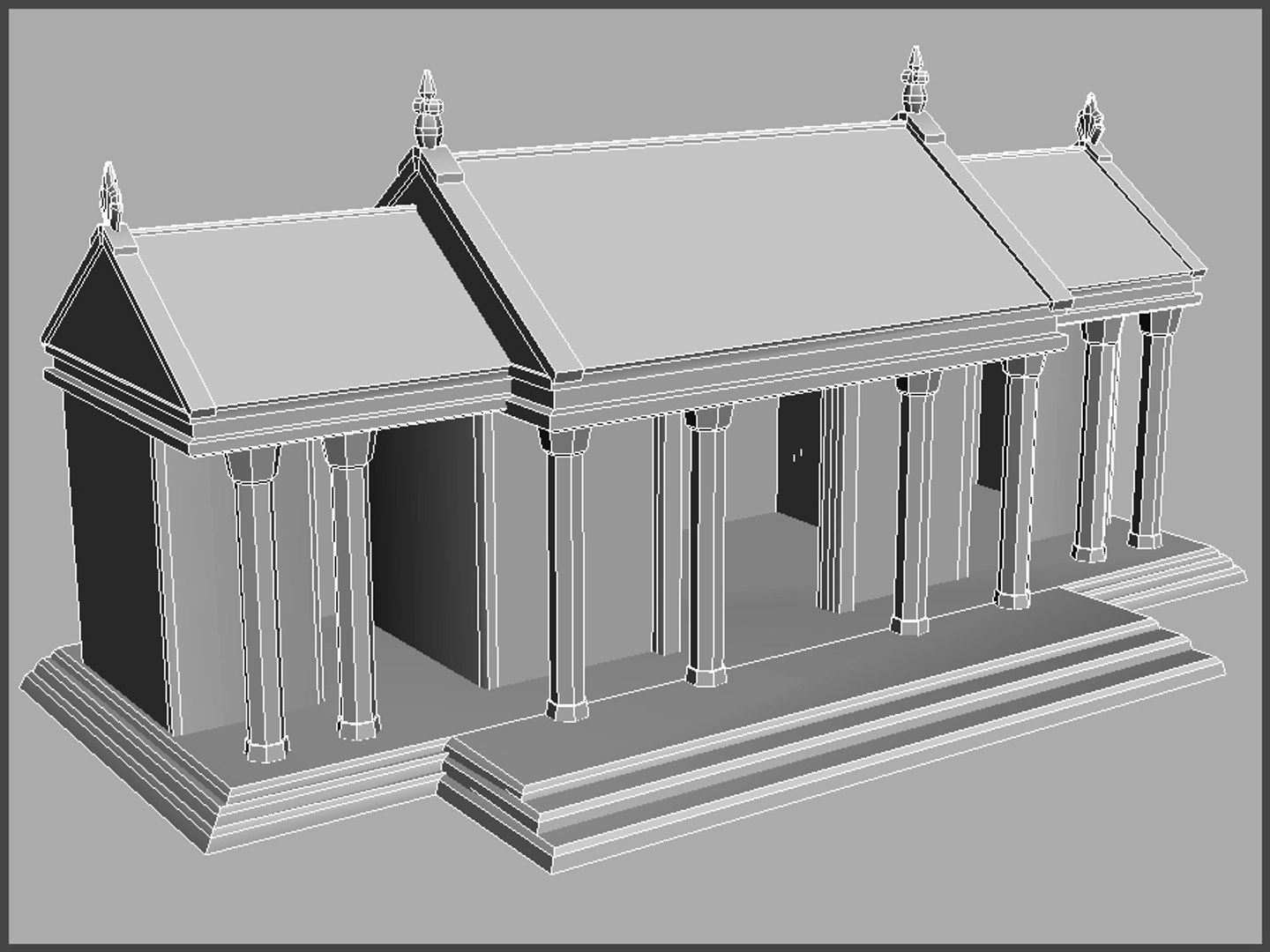 3d Classic Greek Roman Palace