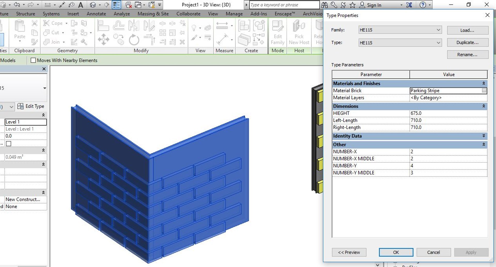 3D Cladding Wall Revit Family Model - TurboSquid 1331793