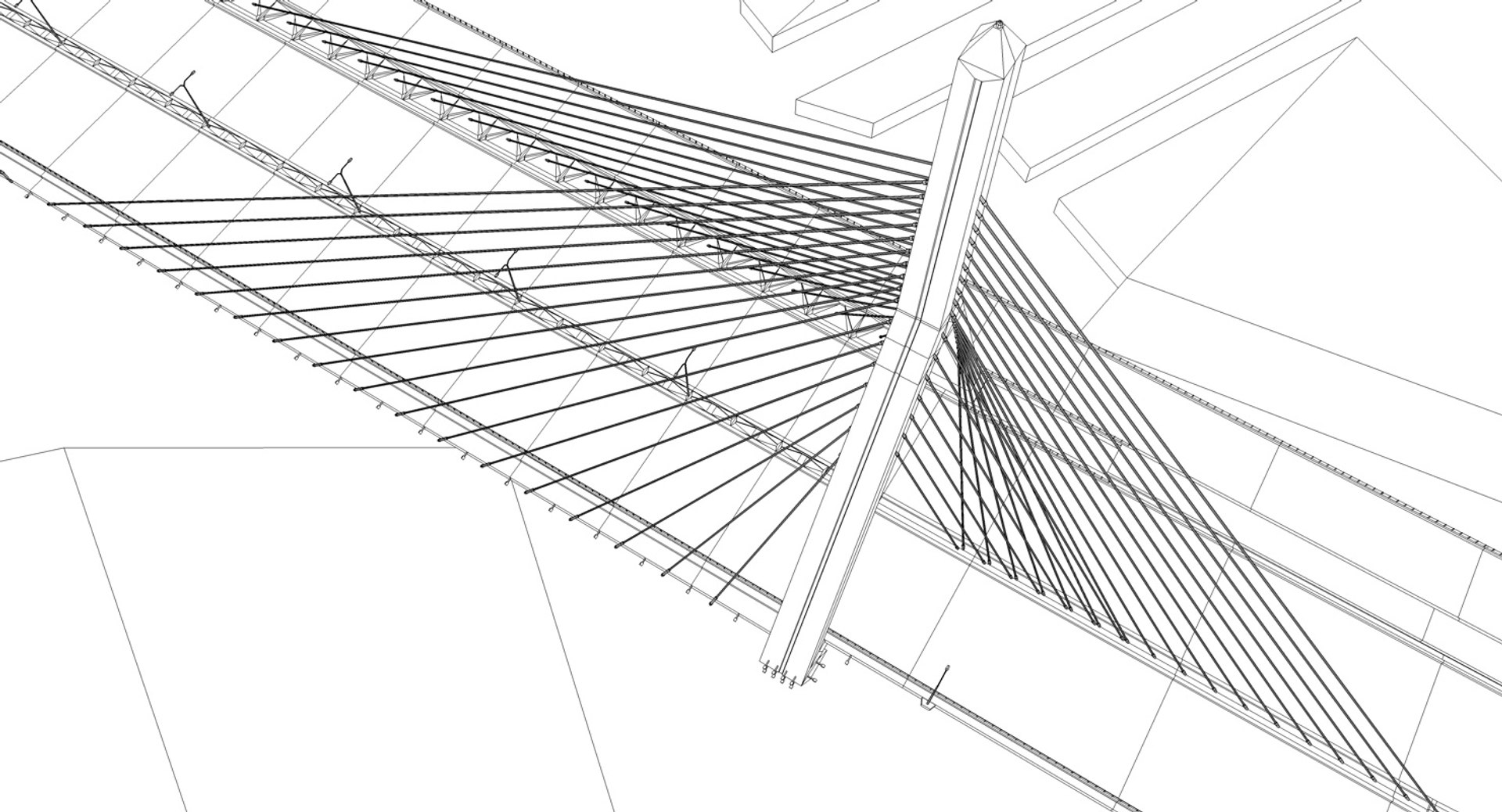 Zakim Bridge Boston Model - TurboSquid 1261830