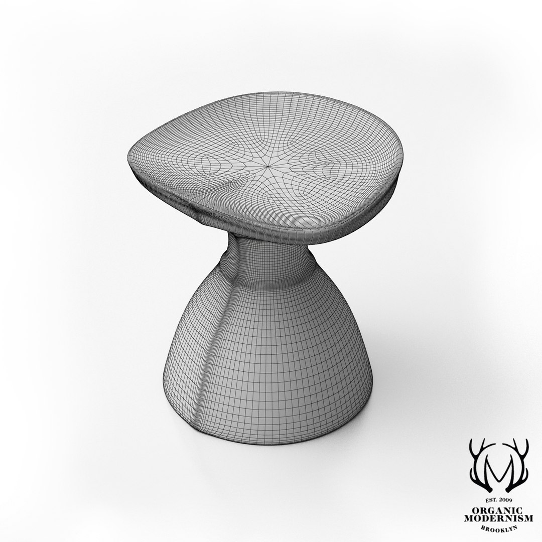 Organic modernism stool model - TurboSquid 1166412