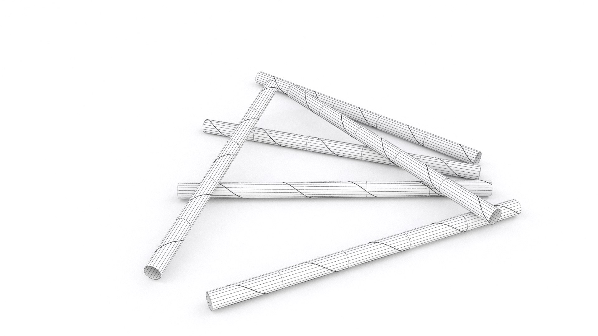 Paper Straws 3D Model - TurboSquid 1482441