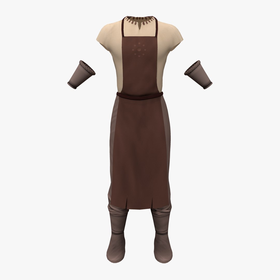 Men Medieval Apron Outfit 3D - TurboSquid 1973647