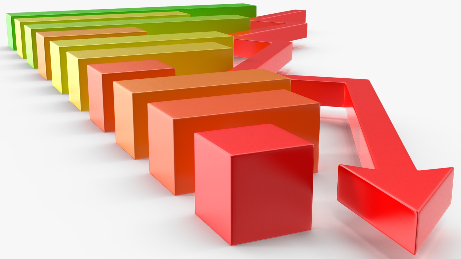 Broken graph model - TurboSquid 1703729