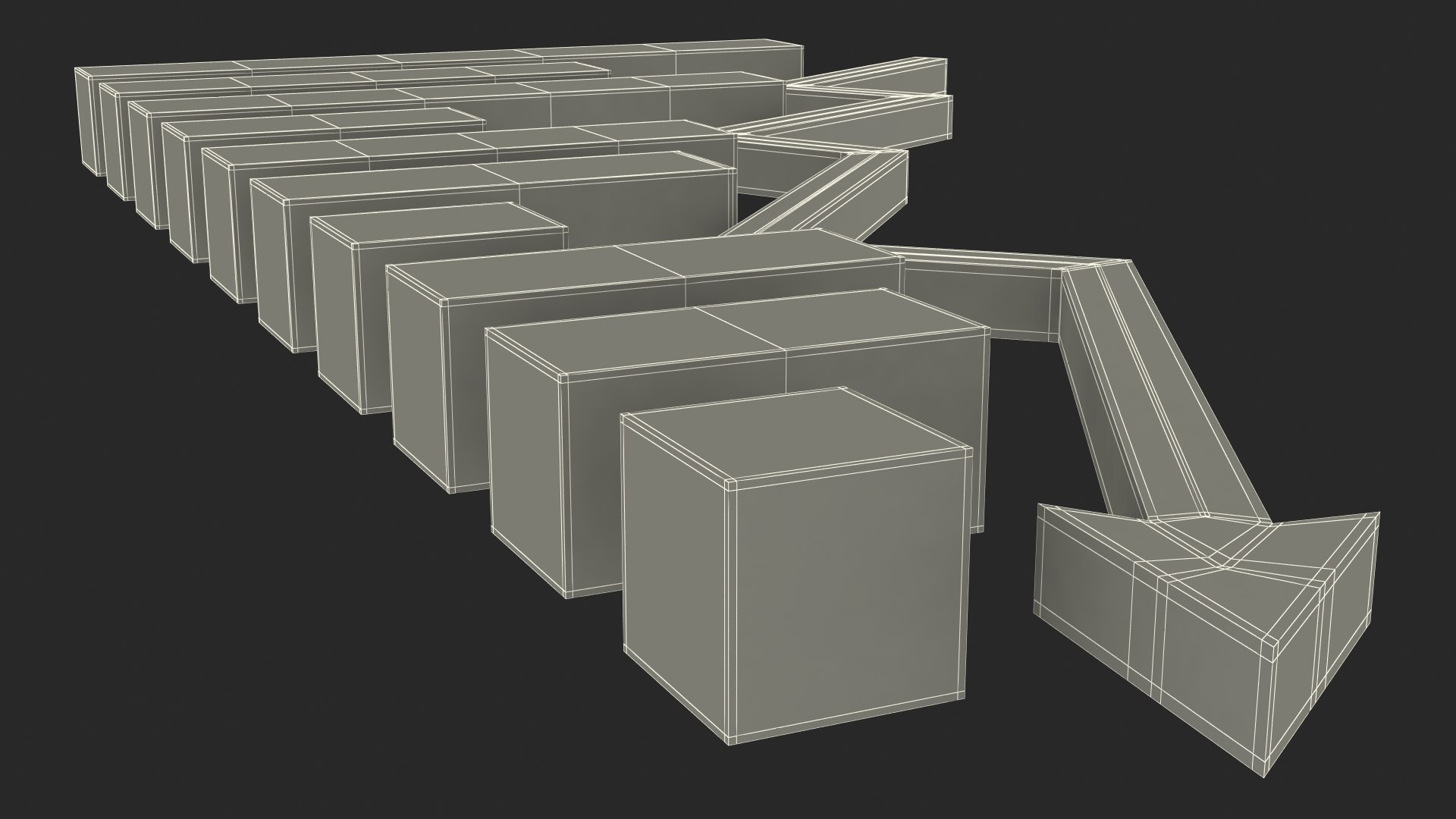 Broken graph model - TurboSquid 1703729