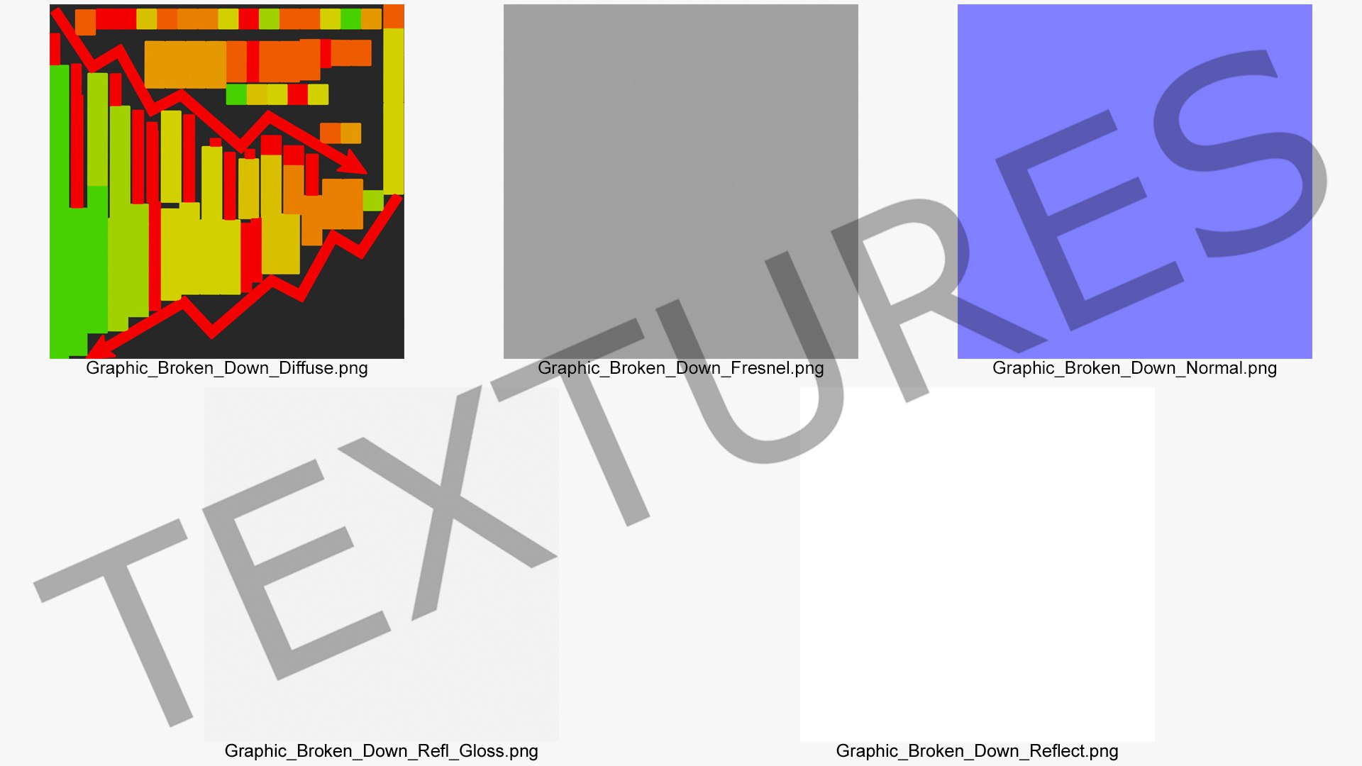 Broken graph model - TurboSquid 1703729
